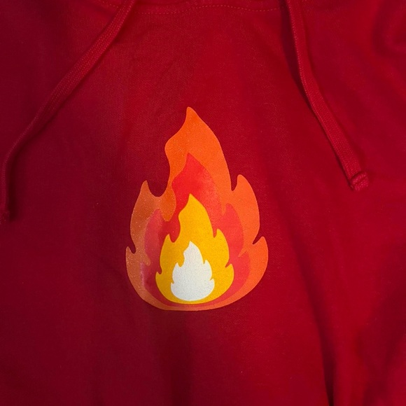 Dream | Sweaters | Red Flame Graphic Hoodie | Poshmark